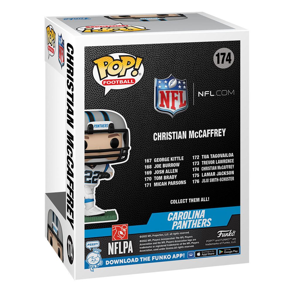 NFL POP! Sports Vinyl Figure Panthers - Christian McCaffrey (Away) 9 cm